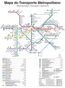 Mapa do Metrô e da CPTM